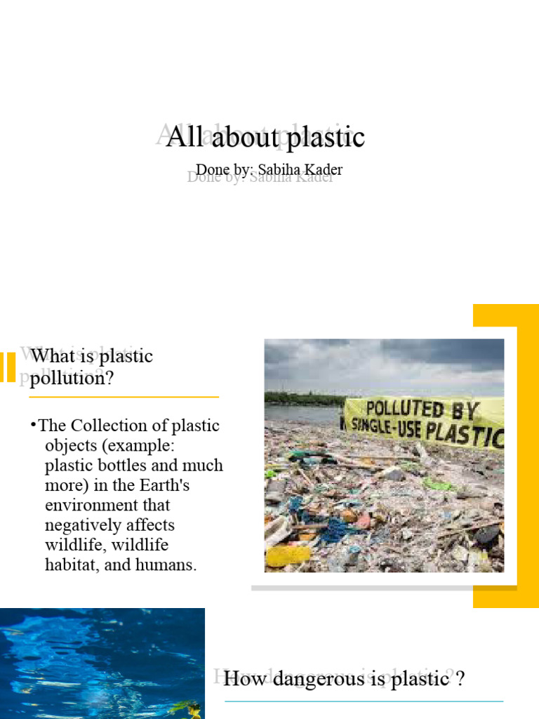 All about plastic | PDF | Pollution | Plastic