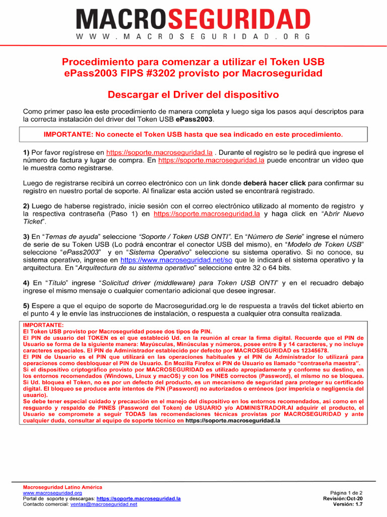 MacroSeguridad Procedimiento EPass2003 ONTI Noviembre 2020 v1.7 | PDF