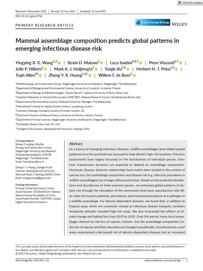 Wang 2021 | PDF | Natural Environment