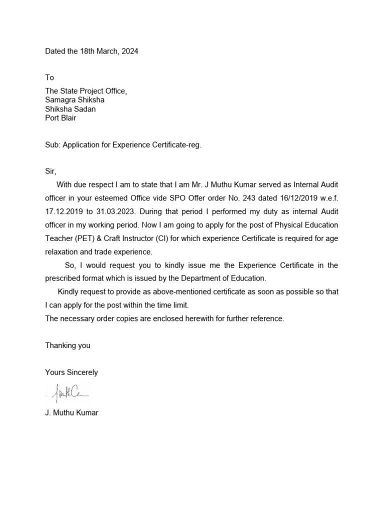 Exp Cert Request | PDF