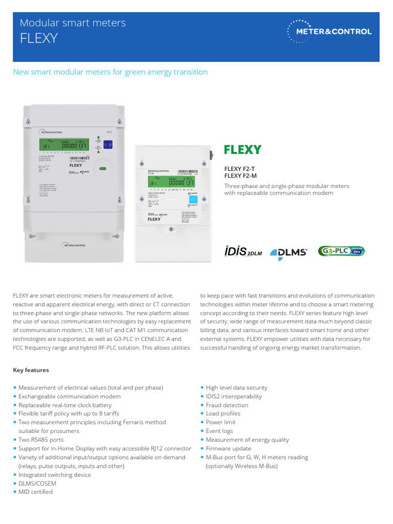 MeterControl FLEXY Modular Smart Meters | PDF | Modem | Computer Program