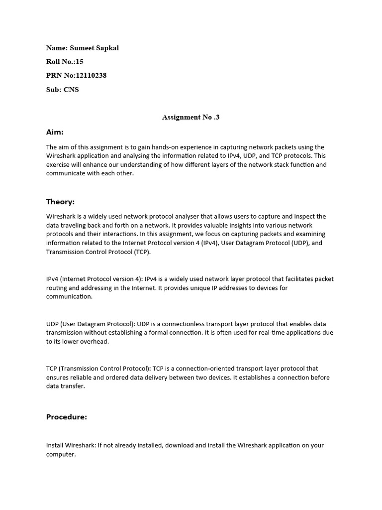 15-Lab3 CNS | PDF | Transmission Control Protocol | Internet Protocols