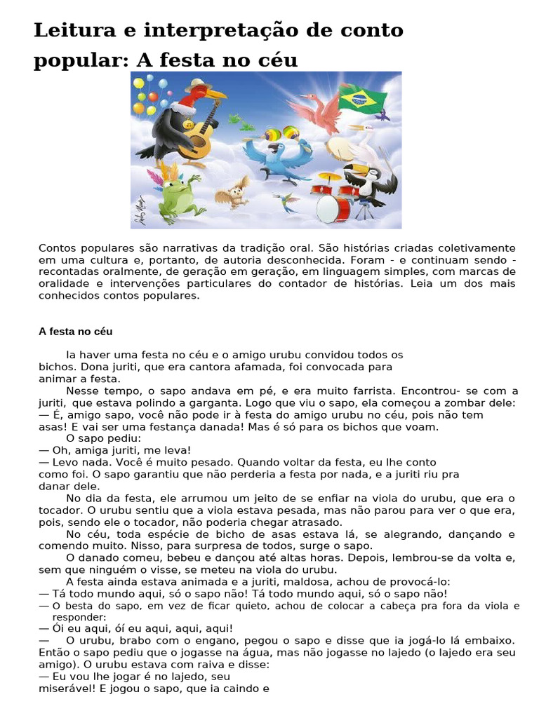 Conto 6º Ano | PDF | Contos