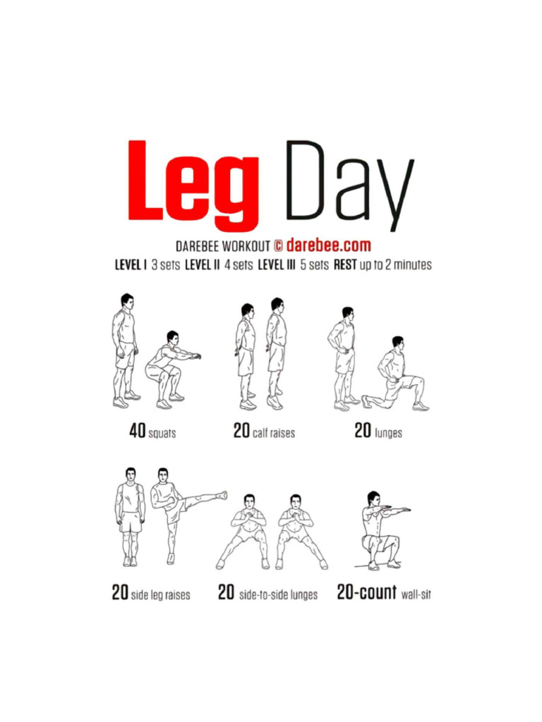 Leg Day Exercises | PDF