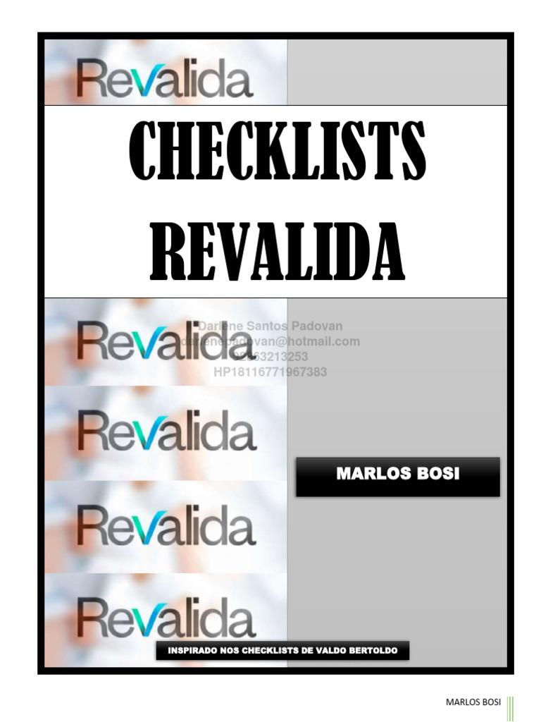 Checklists - para - Revisar Medicina | PDF | Gravidez | Dor