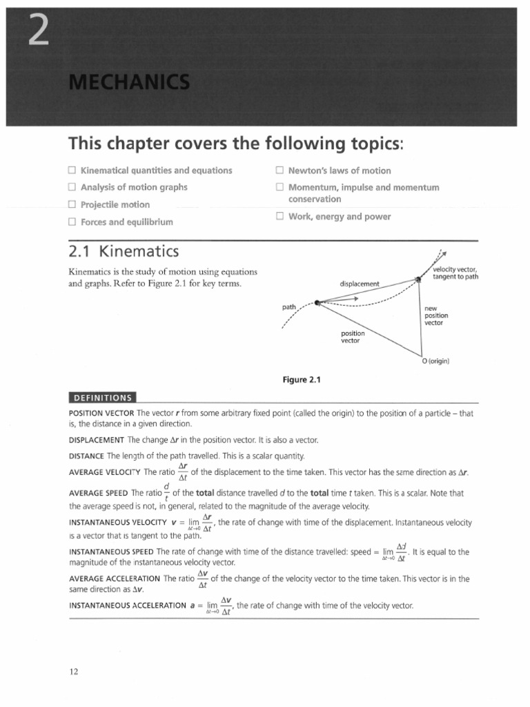Topic 2 Cambridge IB Physics Study Guide | PDF
