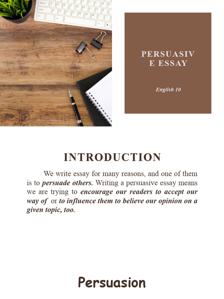 Persuasive Essay - 1st P | PDF | Persuasion | Human Communication
