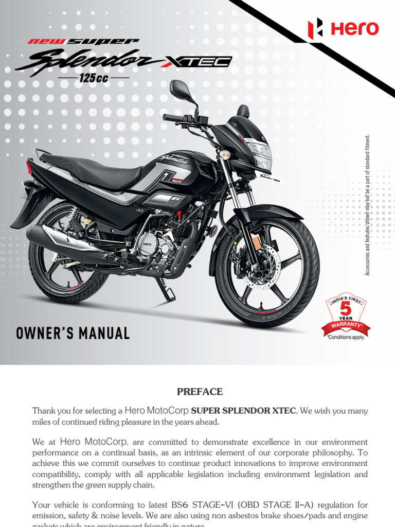 Super Splendor Xtec (Feb 2023) | PDF | Mobile App | Fuel Economy In ...