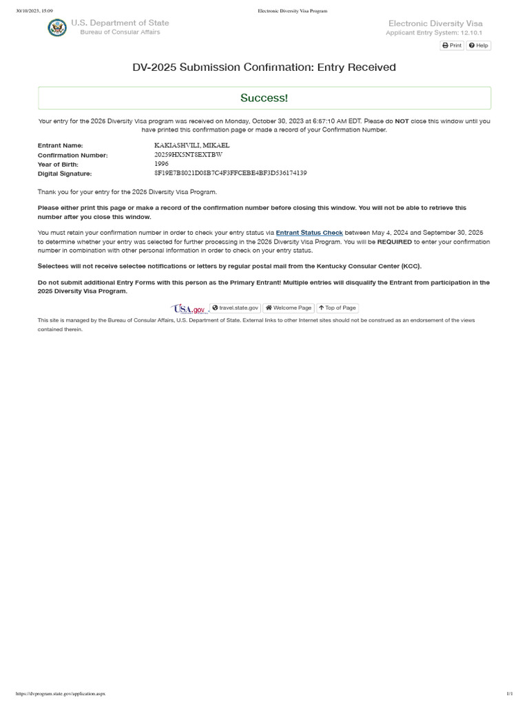 Electronic Diversity Visa Program | PDF | Travel Visa