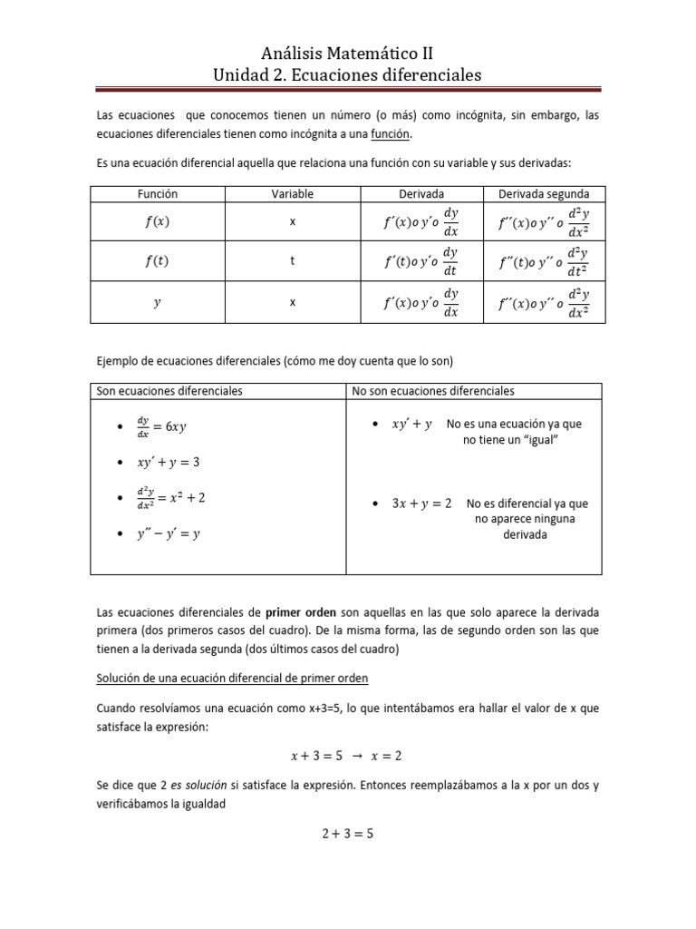 Ecuaciones_diferenciales_1 | PDF | Ecuaciones | Ecuaciones diferenciales