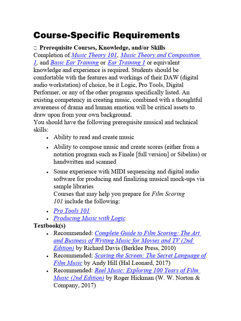 Course-Specific Requirements | PDF | Digital Technology | Computing