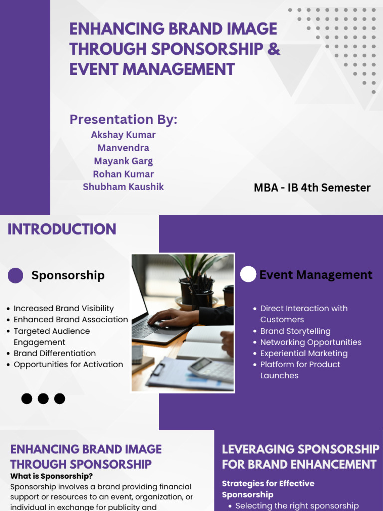 Enhancing Brand Image Through Sponsorship & Event Management | PDF ...