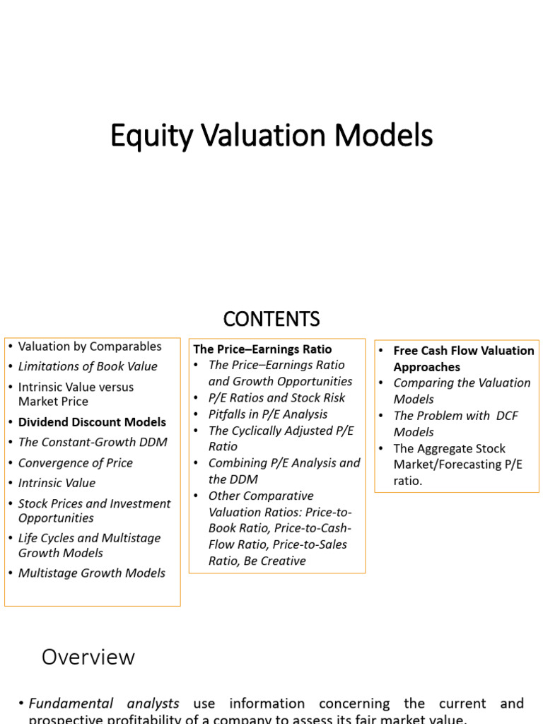 Unit-3 4. Equity Valuation Models | Download Free PDF | Valuation ...