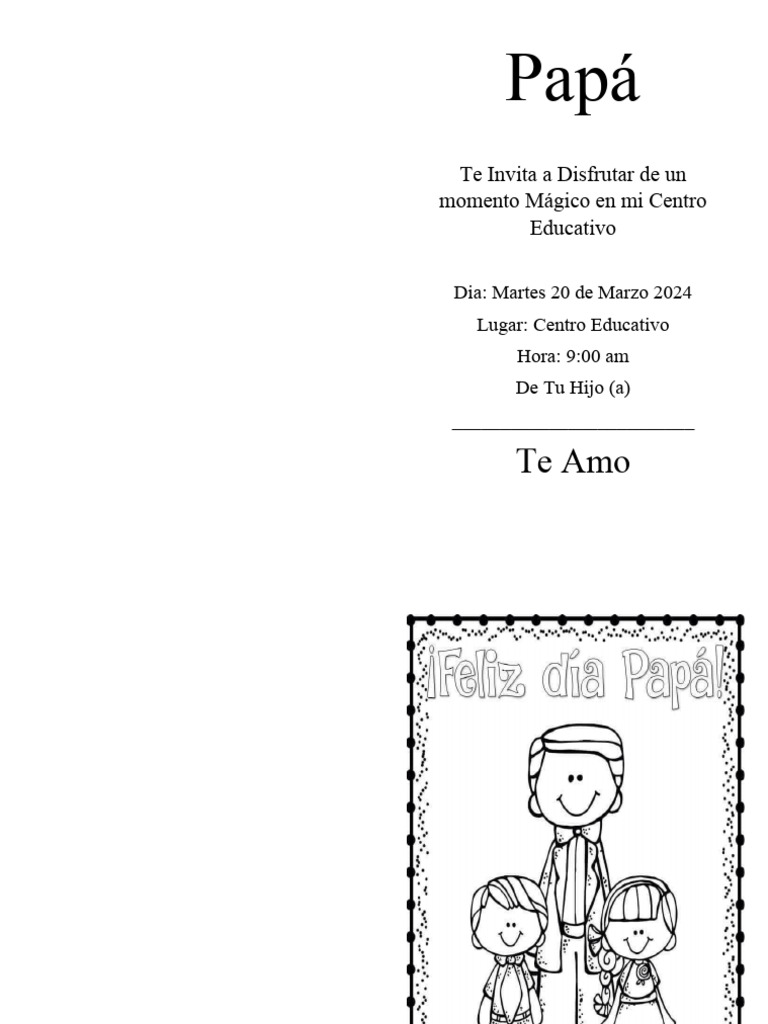 Tarjeta de Papa | PDF