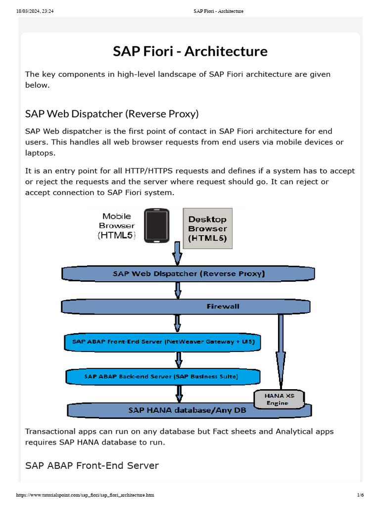SAP Fiori - Architecture | PDF | Databases | World Wide Web