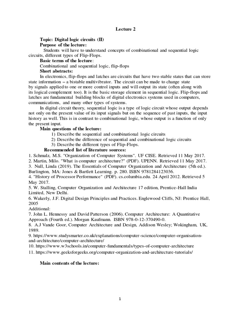 Lecture 2 | PDF | Logic Gate | Computer Engineering