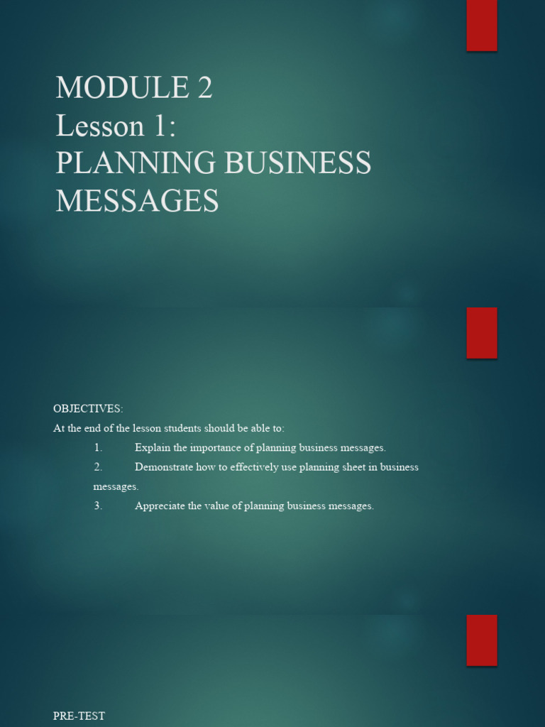 MODULE 2 Planning Business Messages | PDF | Communication | Human ...