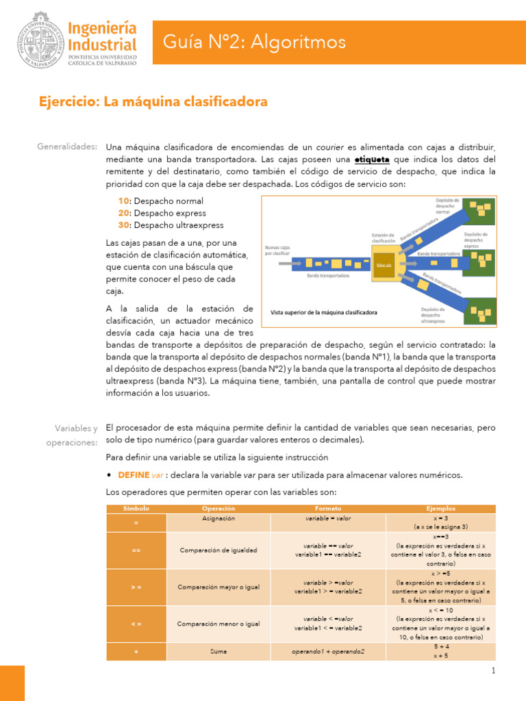 Guia 02-Algoritmos | PDF | Variable (informática) | Ingeniería de software