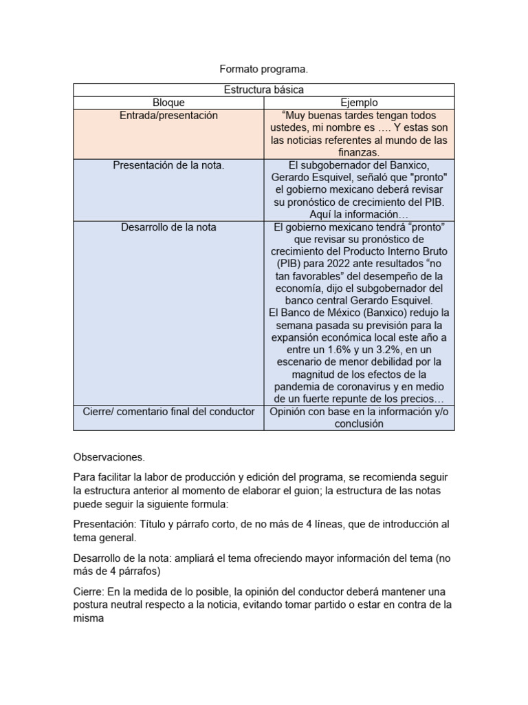 Formato Programa de TV | PDF | Producto Interno Bruto | México