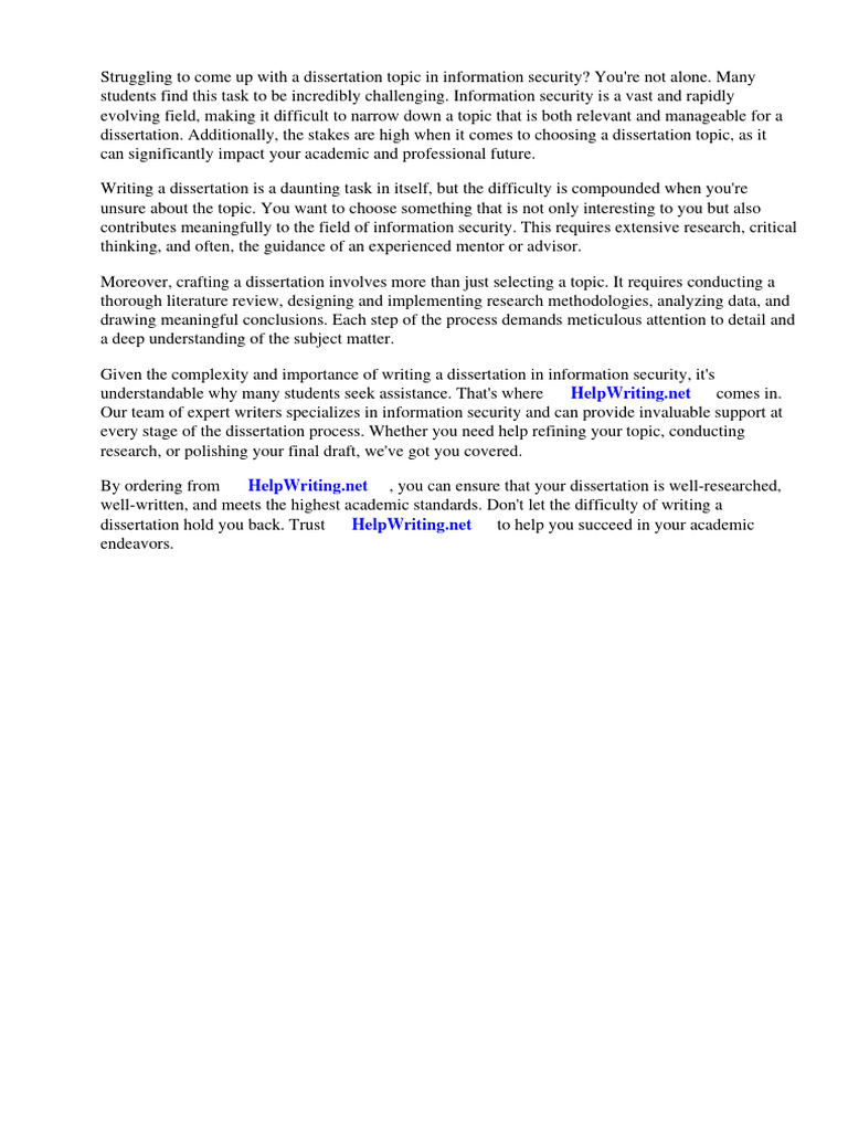 Dissertation Topics in Information Security | PDF | Computer Security | Security