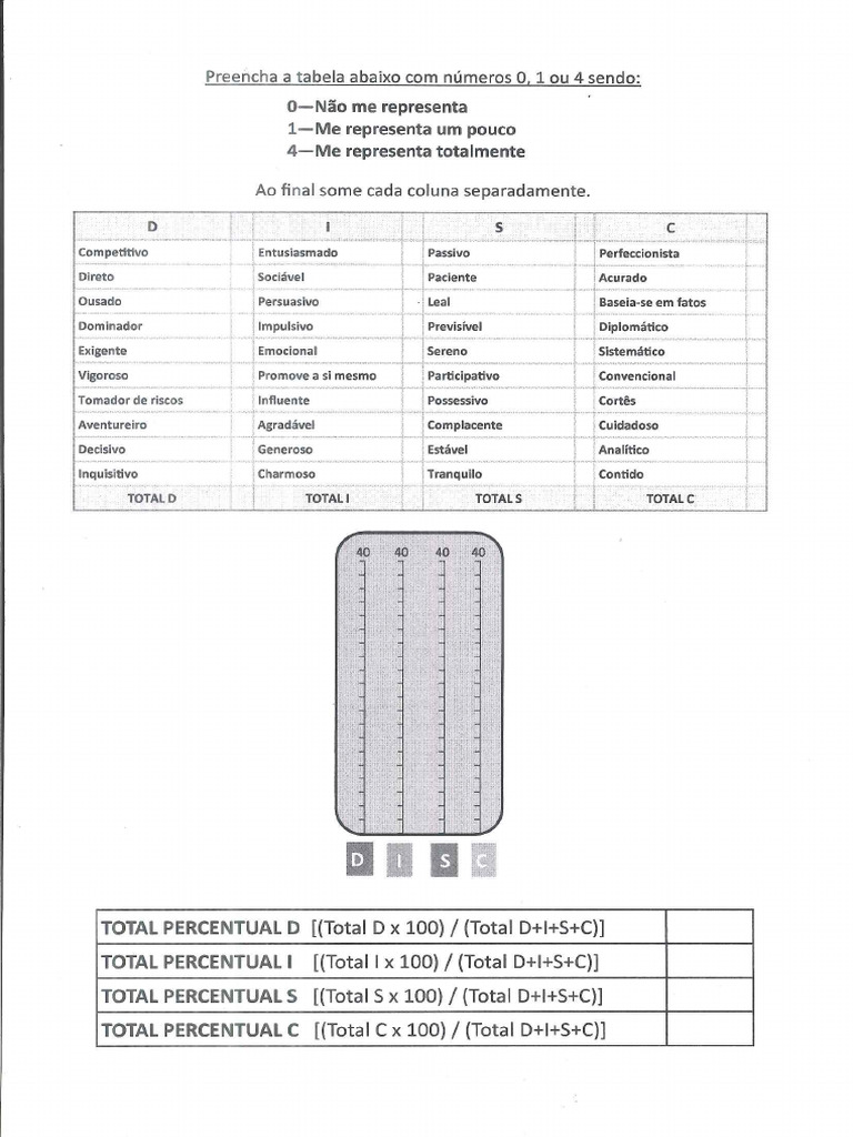 Disc Teste de Perfil | PDF