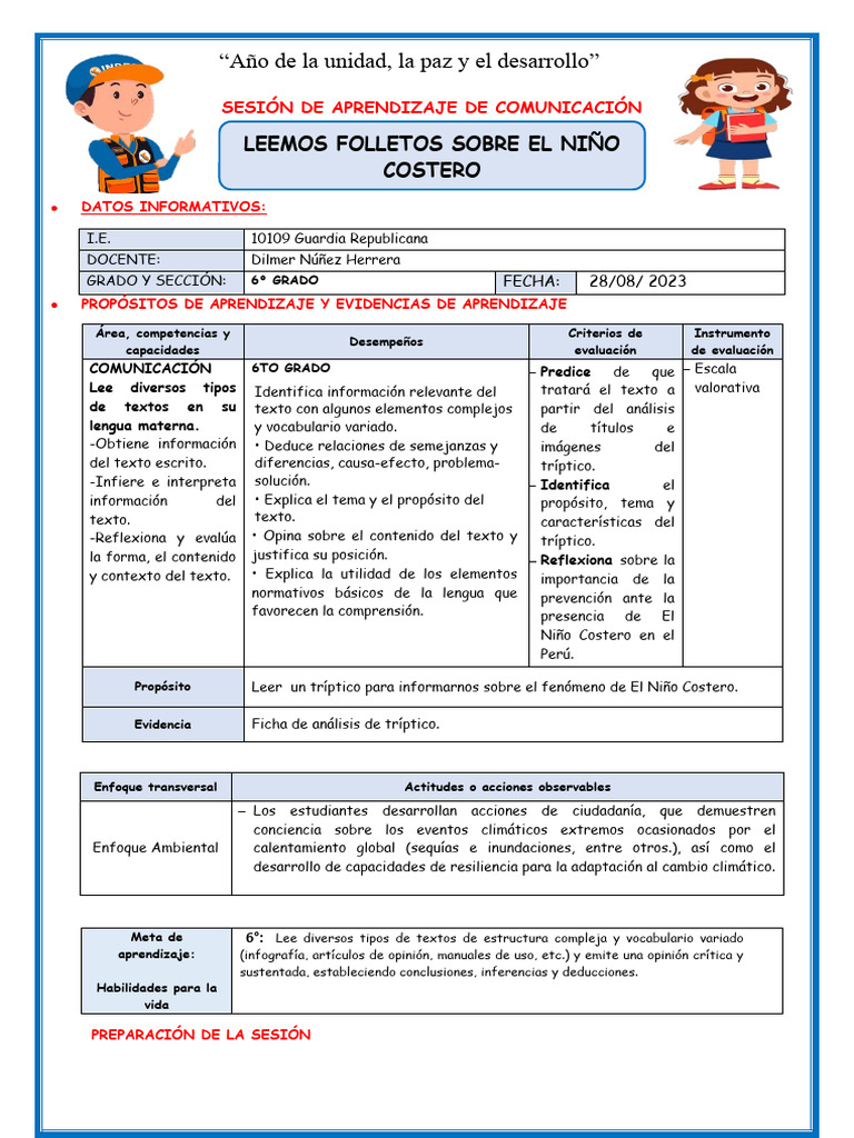 Ses-Juev-Pl-Leemos Folletos Sobre El Niño Costero - 978387435 Único ... Ses-Juev-Pl-Leemos Folletos Sobre El Niño Costero - 978387435 Único ...