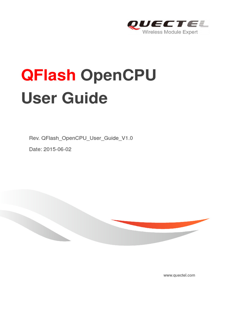 Quectel QFlash OpenCPU User Guide V1.0 | PDF | Adobe Flash | Computing