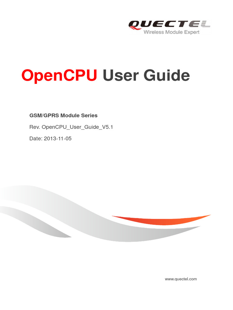 Quectel OpenCPU User Guide V5.1 | PDF | Network Socket | General Packet Radio Service