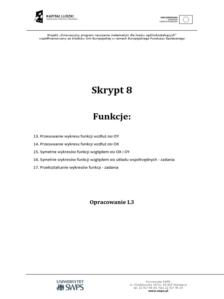 Skrypt 8 Funkcje Część 3 | PDF