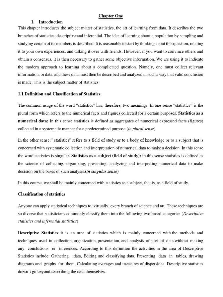 Statistics Chapter 1 Pdf Statistics Level Of Measurement