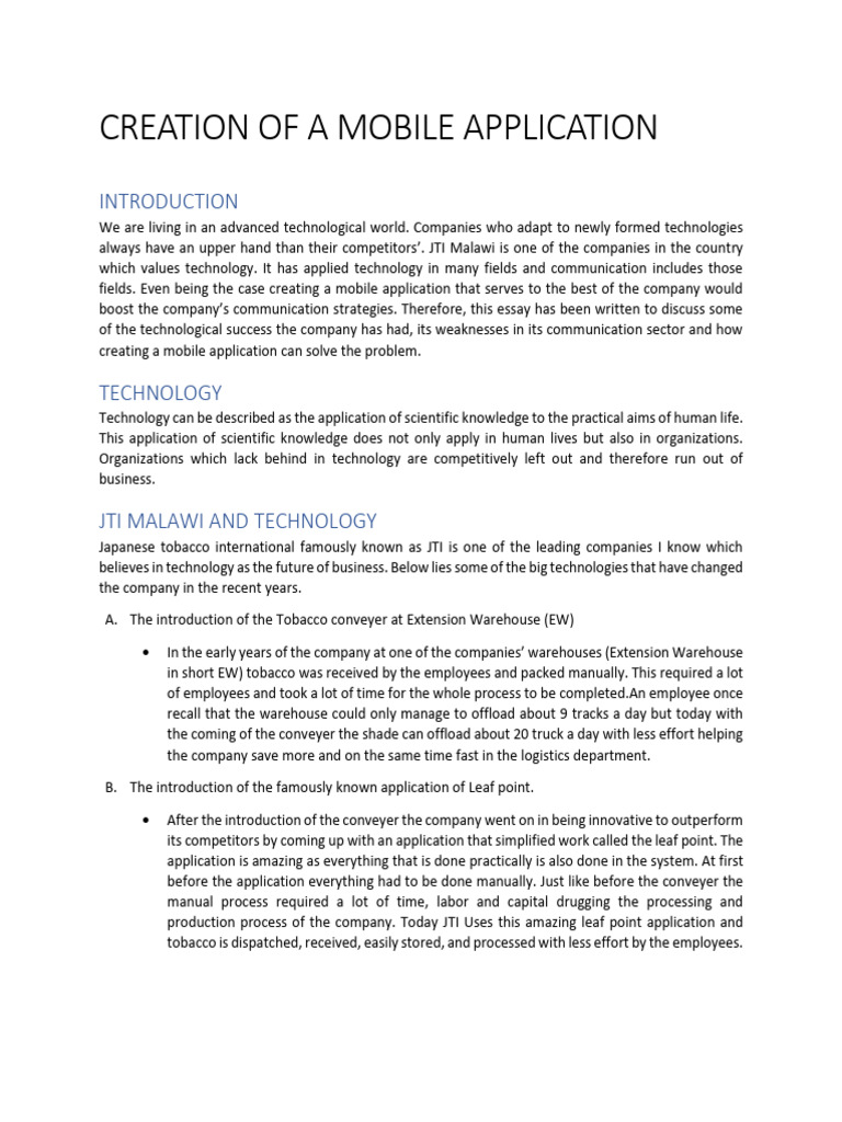 MOBILE APPLICATION | PDF | Communication | Telephone