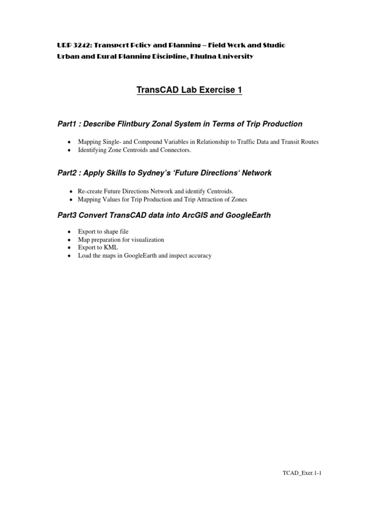 TCAD_Exercise1_2019 | PDF | Arc Gis | Computing