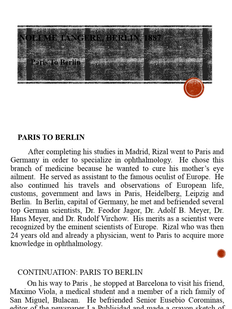 PPT-6-Noli-Me-Tangere-Berlin-1887 | PDF