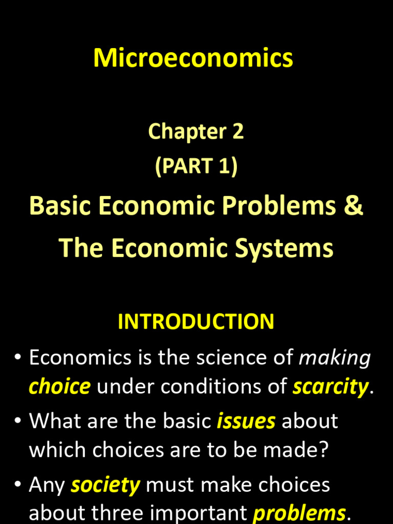 Basic Economics Problems | PDF | Capitalism | Socialism