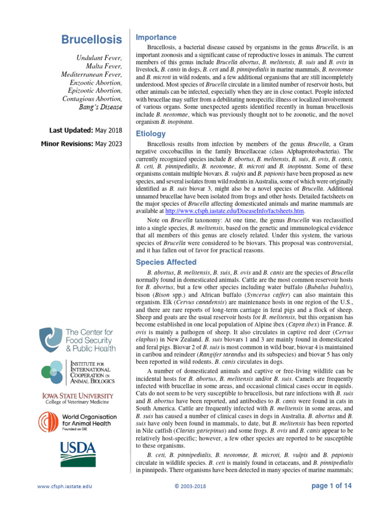 Brucellosis | PDF