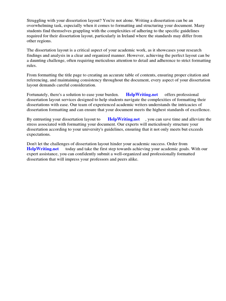 Dissertation Layout Example Ireland | PDF | Thesis | Brand