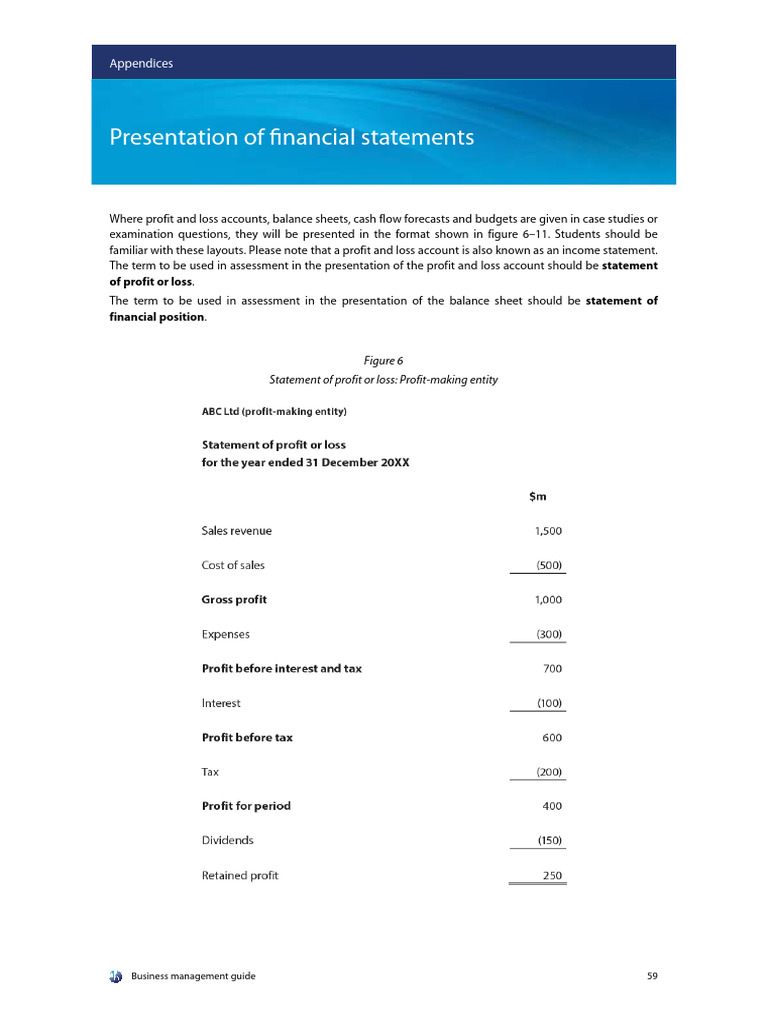 Appendices - Financial Documents and Formula Sheet | Download Free PDF ...