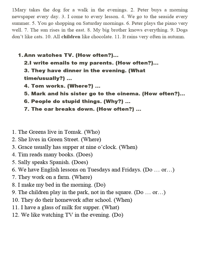 Daily Routines and Activities Explained | PDF | Language Arts & Discipline