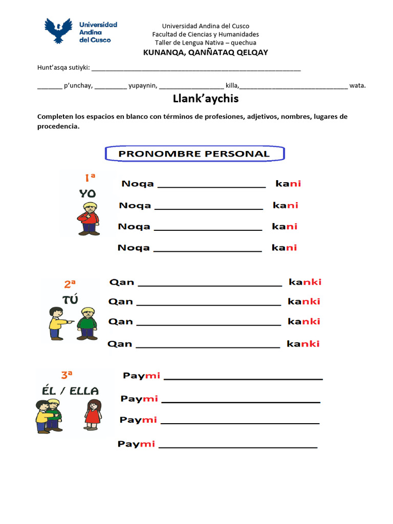 3 - Pronombres Personales y Verbo Ser | PDF | Ciencias sociales ...