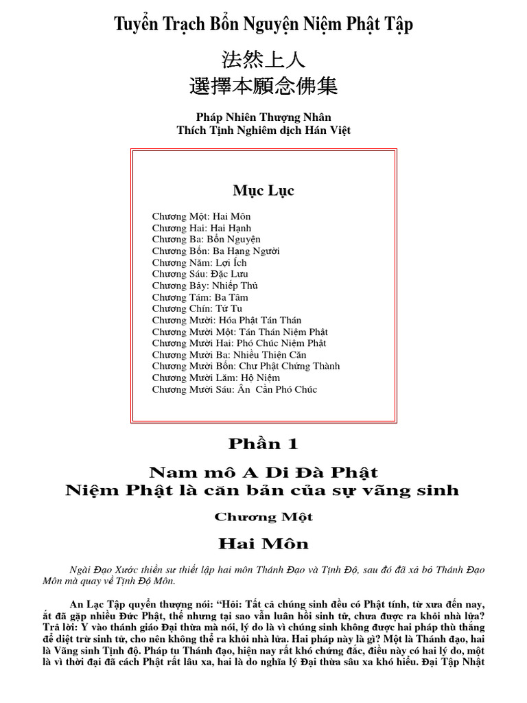 01 Tuyen Trach Bon Nguyen Niem Phat | PDF