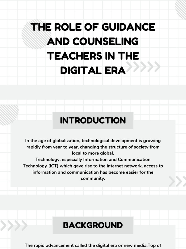 The Role of Guidance and Counseling Teachers in The Digital Era | PDF | Information And ...