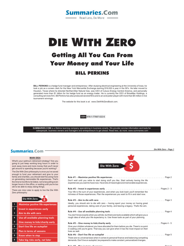 die-with-zero | PDF | Economies