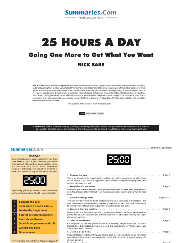 25 Hours A Day | PDF