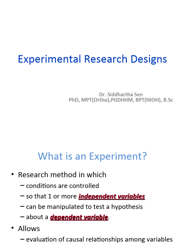 Understanding Experimental Research Designs | PDF | Experiment ...