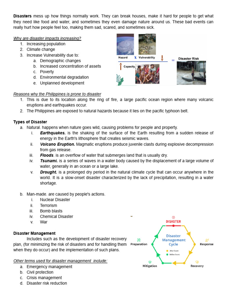 DRRR Reviewer 2nd Sem | PDF | Volcano | Hazards