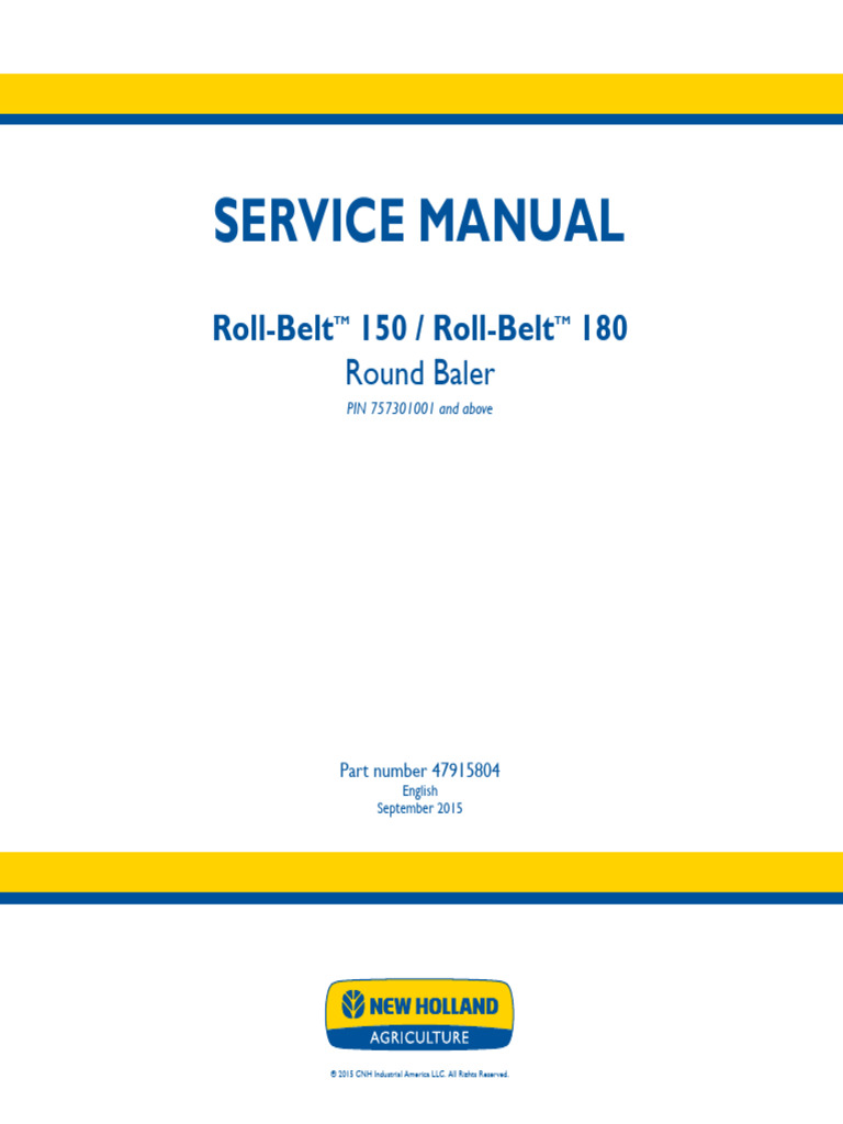 Roll Belt 150 Manual de Servicio | PDF | Tire | Screw