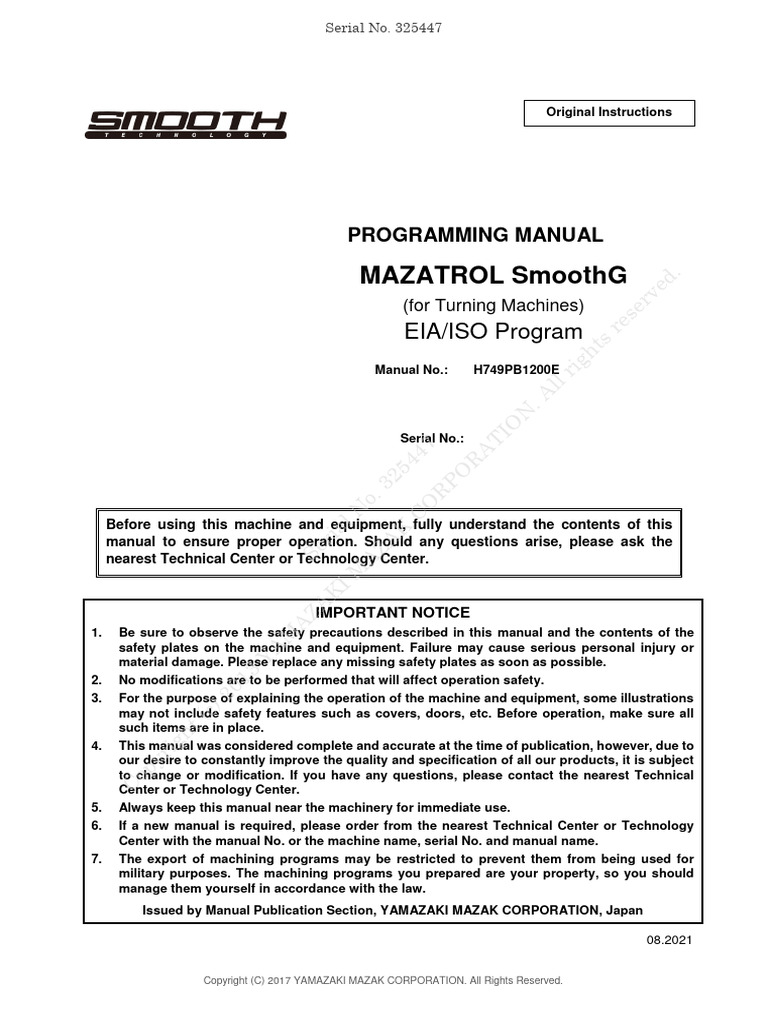 Eia - Iso Smouth G Program | PDF | Computer Network | Machining