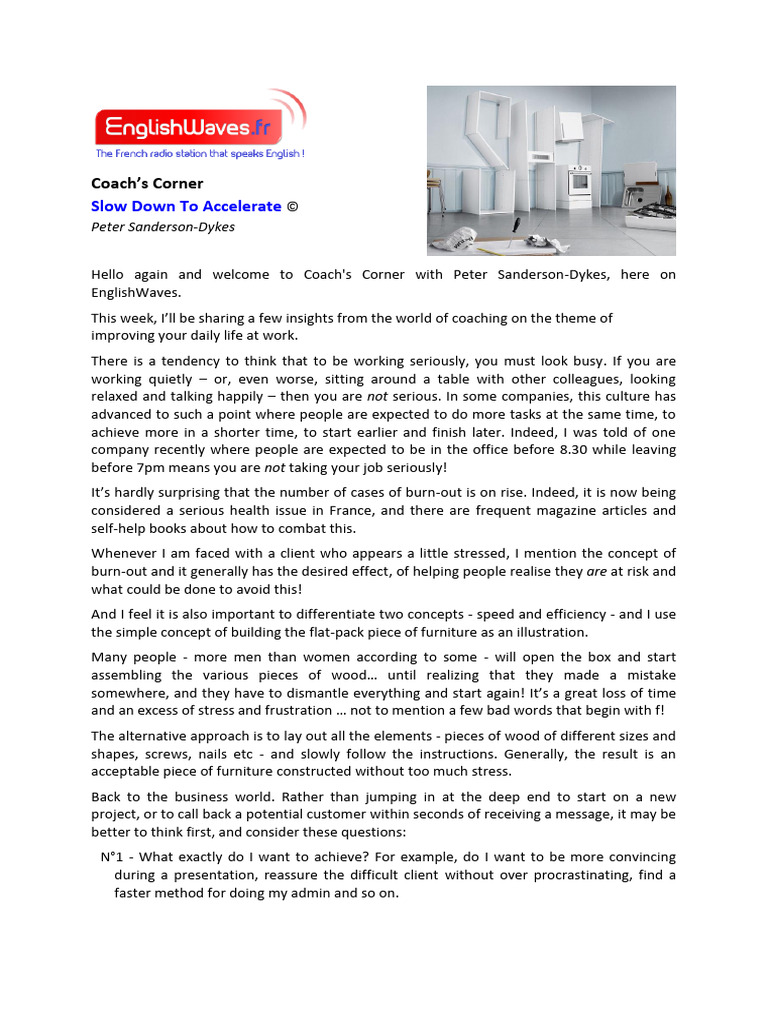 CC 12 (SlowDownToAccelerate) PSD MASTER Script | PDF | Psychology | Cognition