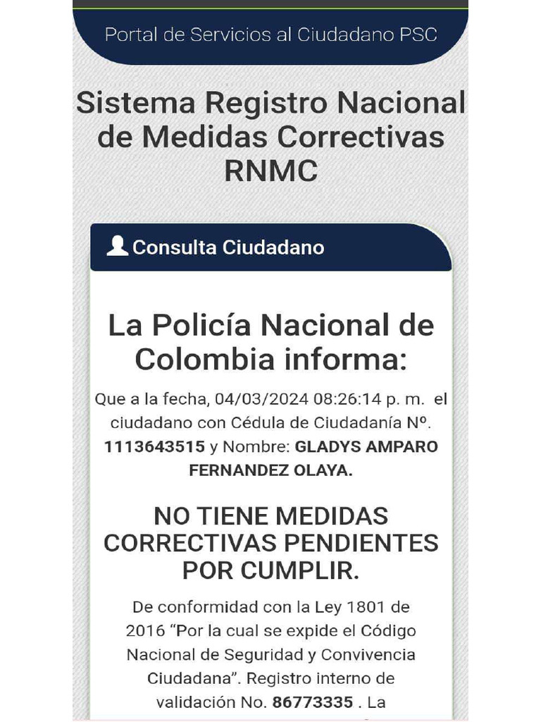 ANTECEDENTES RNMC | PDF