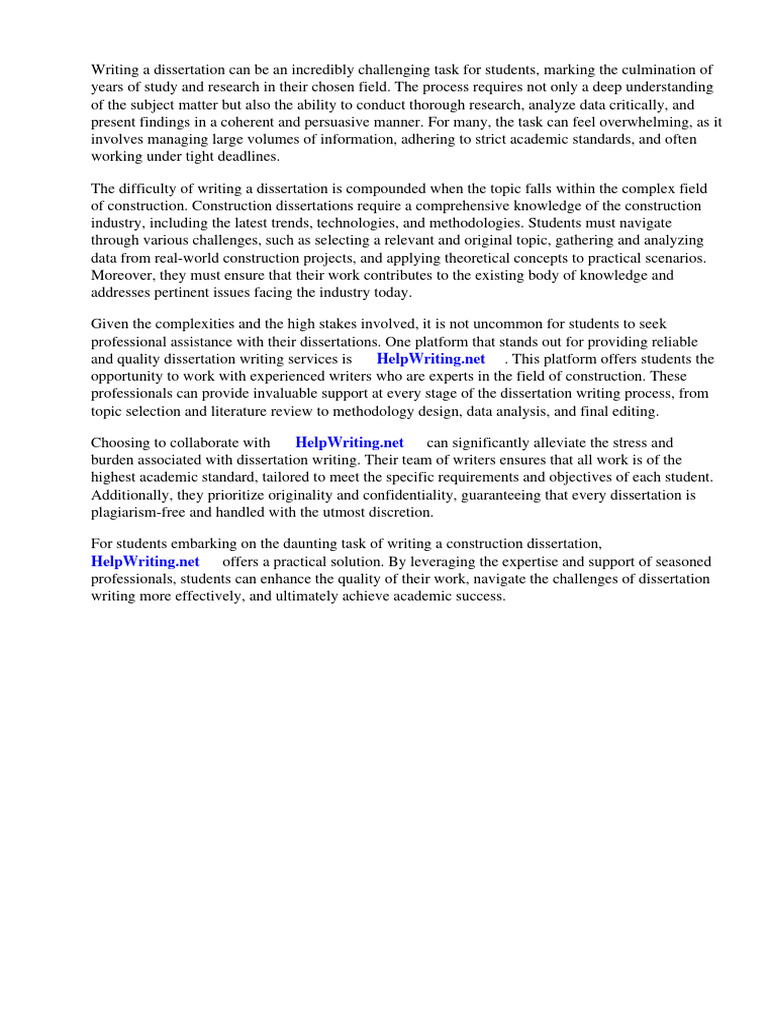 Dissertation Ideas Construction | PDF | Thesis | Expert